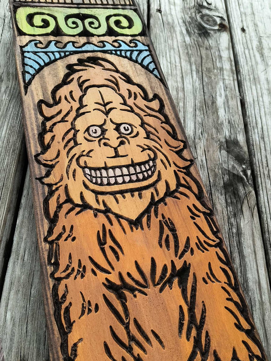 Bigfoot Tiki Totum Wood Carving – GreatScottDesigns